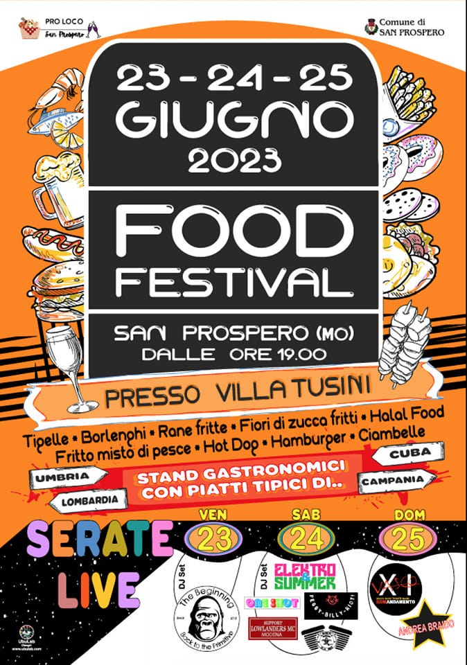 FOOD FESTIVAL 2023 - Comune di San Prospero
